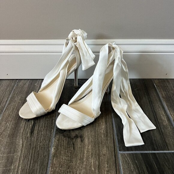Bella Bella | Shoes | Bella Bella Kate Ivory Silk Ribbon High Heel With ...